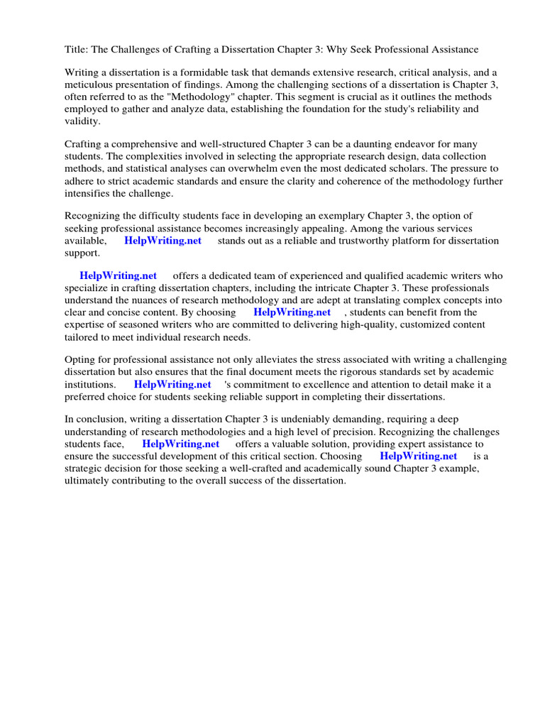 Dissertation Chapter 3 Example | Download Free PDF | Methodology ...