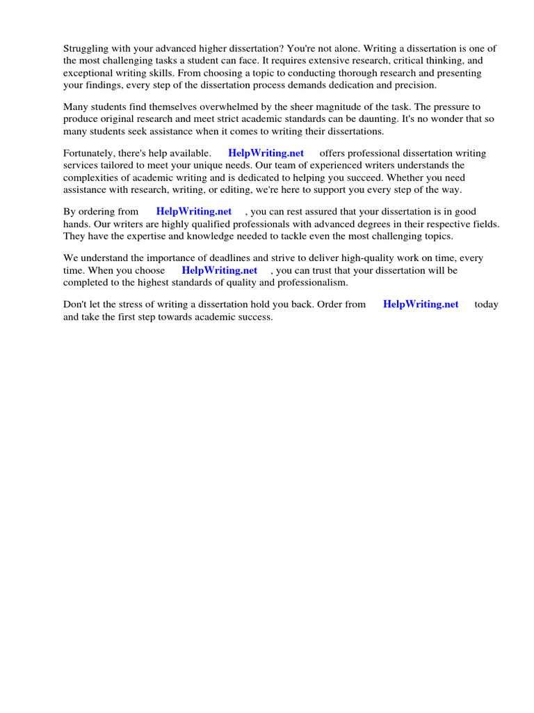 Advanced Higher Dissertation Examples | PDF | Thesis | Doctorate