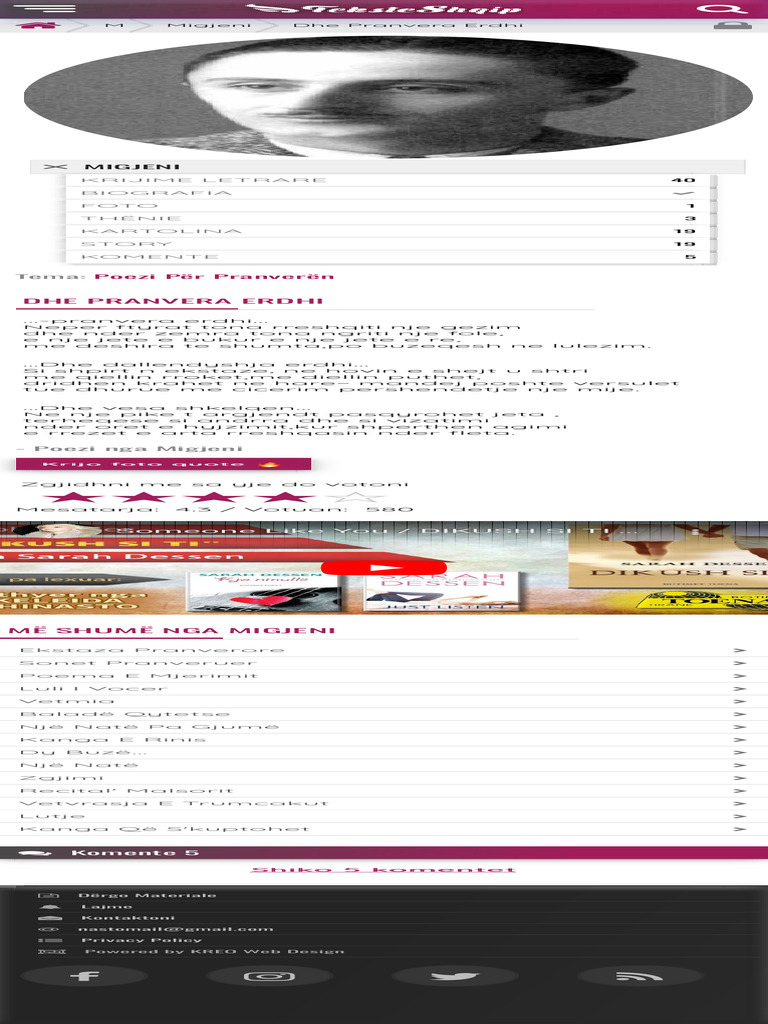 Migjeni - Dhe Pranvera Erdhi | PDF