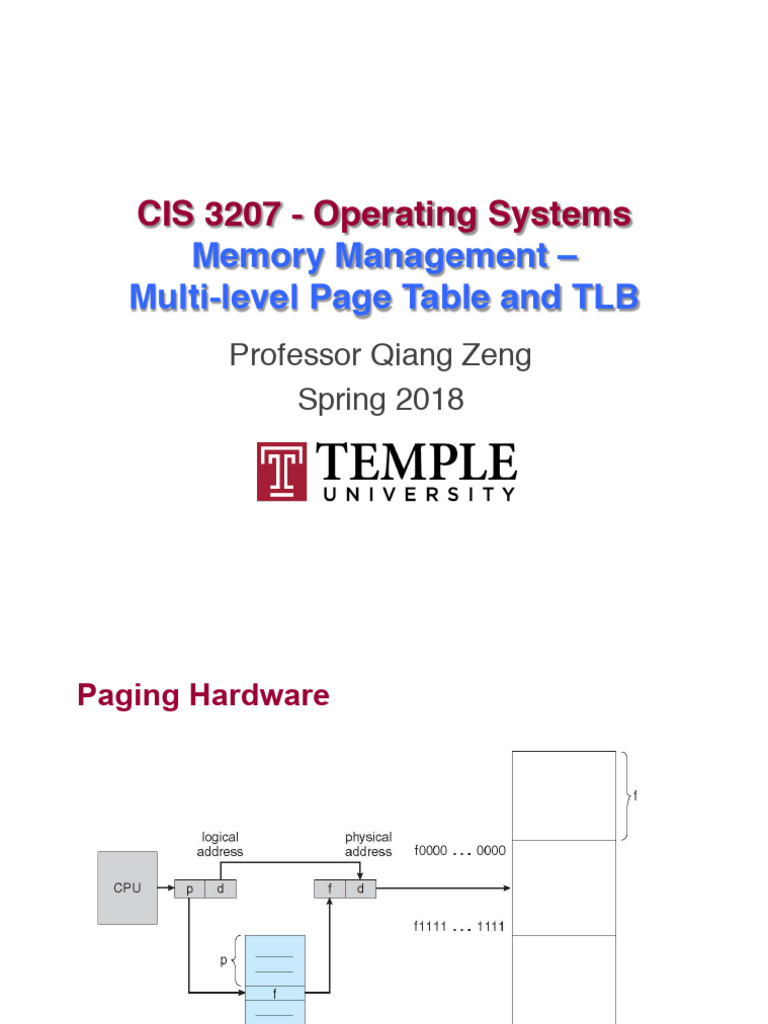 17-multilevel-page-table-TLB | PDF | Cpu Cache | Computer Architecture