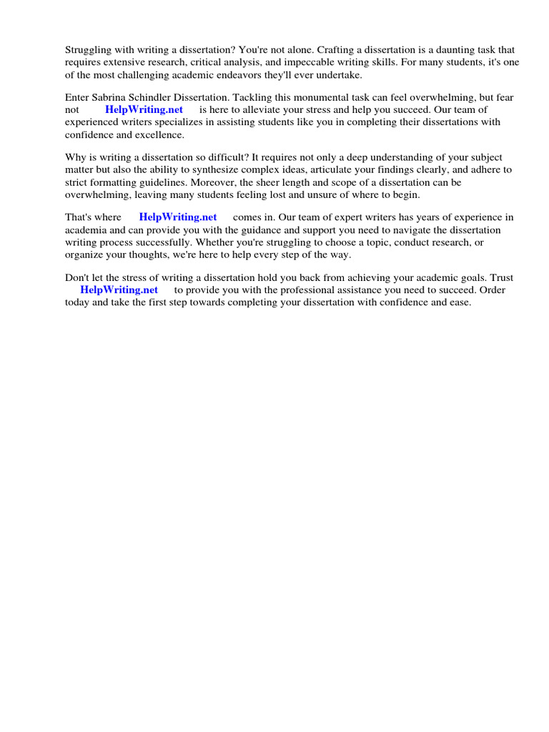 Dissertation Help for Students | PDF