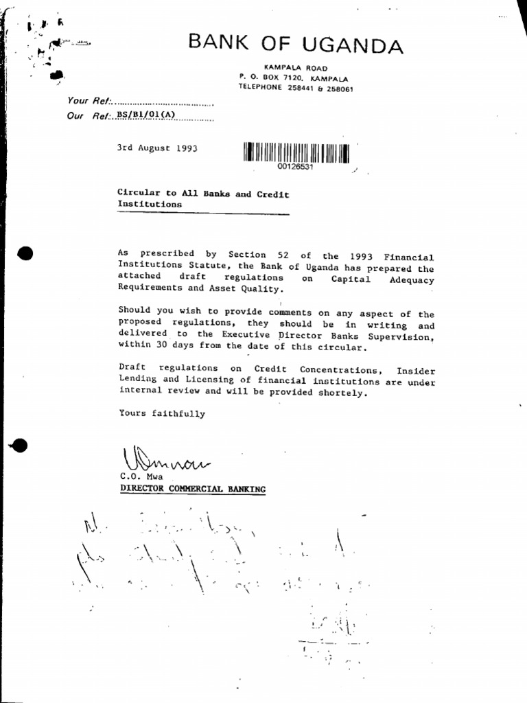 Bank of Uganda Prudential Norms | PDF
