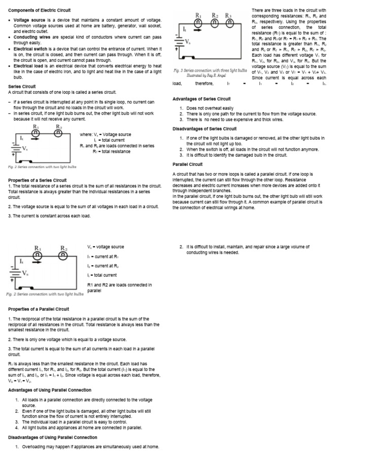 Worksheetsss | PDF | Series And Parallel Circuits | Electrical Resistance And Conductance