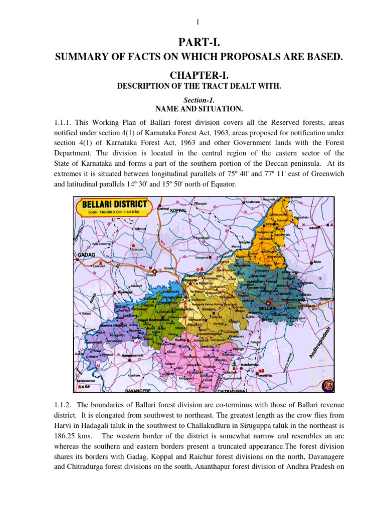Bellary Division Working Plan | Download Free PDF | Rain | Monsoon