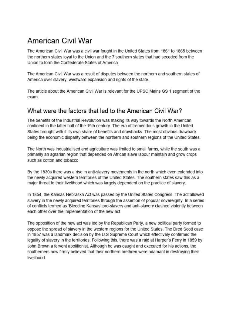 American Civil War | PDF | George B. Mc Clellan | American Civil War