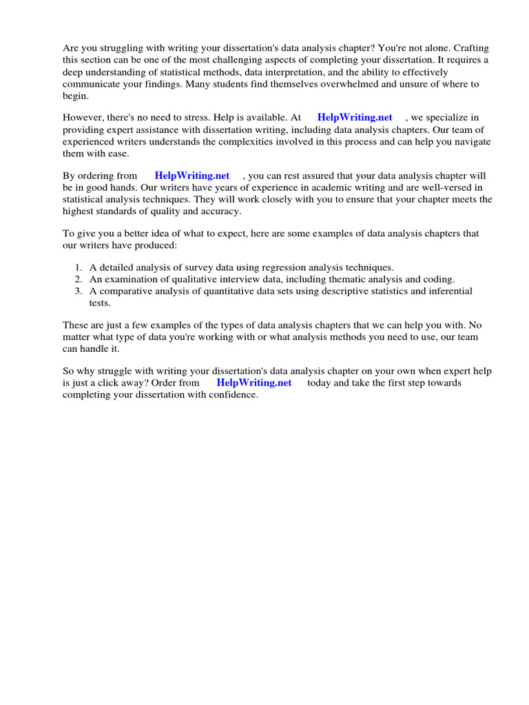 Dissertation Data Analysis Chapter Examples | PDF | Data Analysis ... Dissertation Data Analysis Chapter Examples | PDF | Data Analysis ...