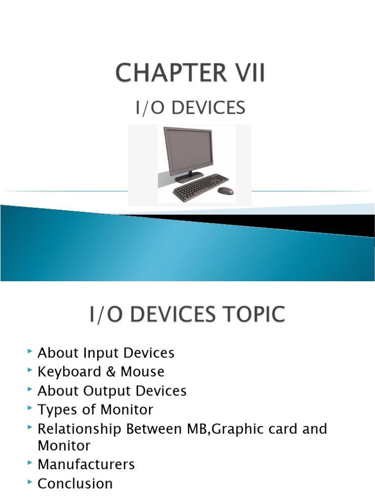 About IO Devices & Peripherals | PDF | Computer Keyboard | Computer Monitor