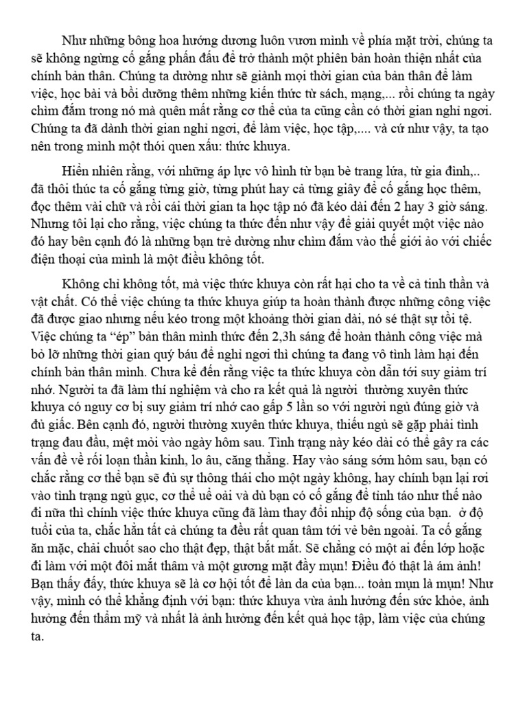 Thói Quen TH C Khuya | PDF