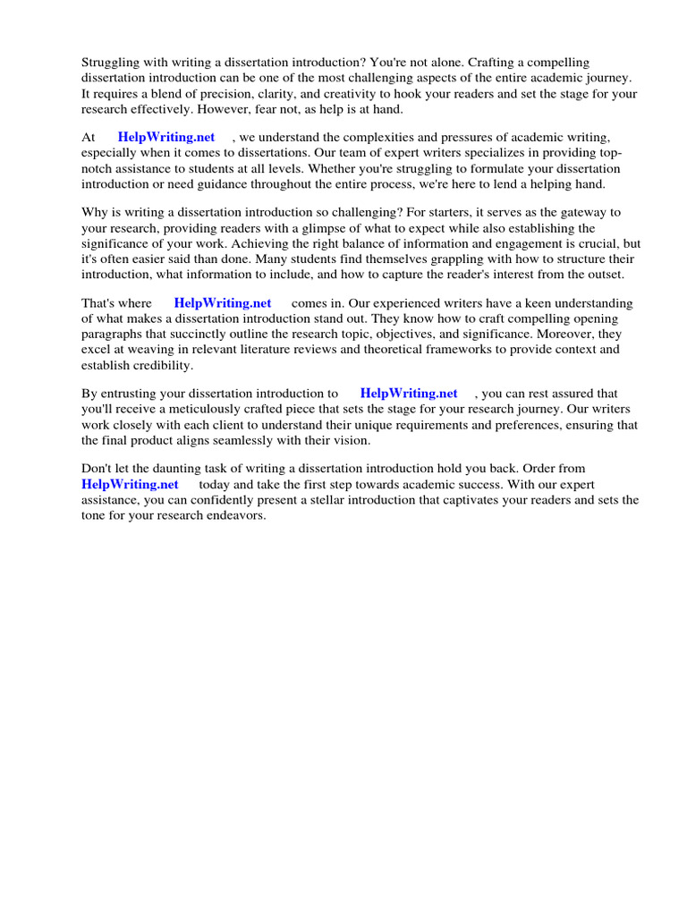 Example Of A Good Dissertation Introduction Pdf Thesis Methodology