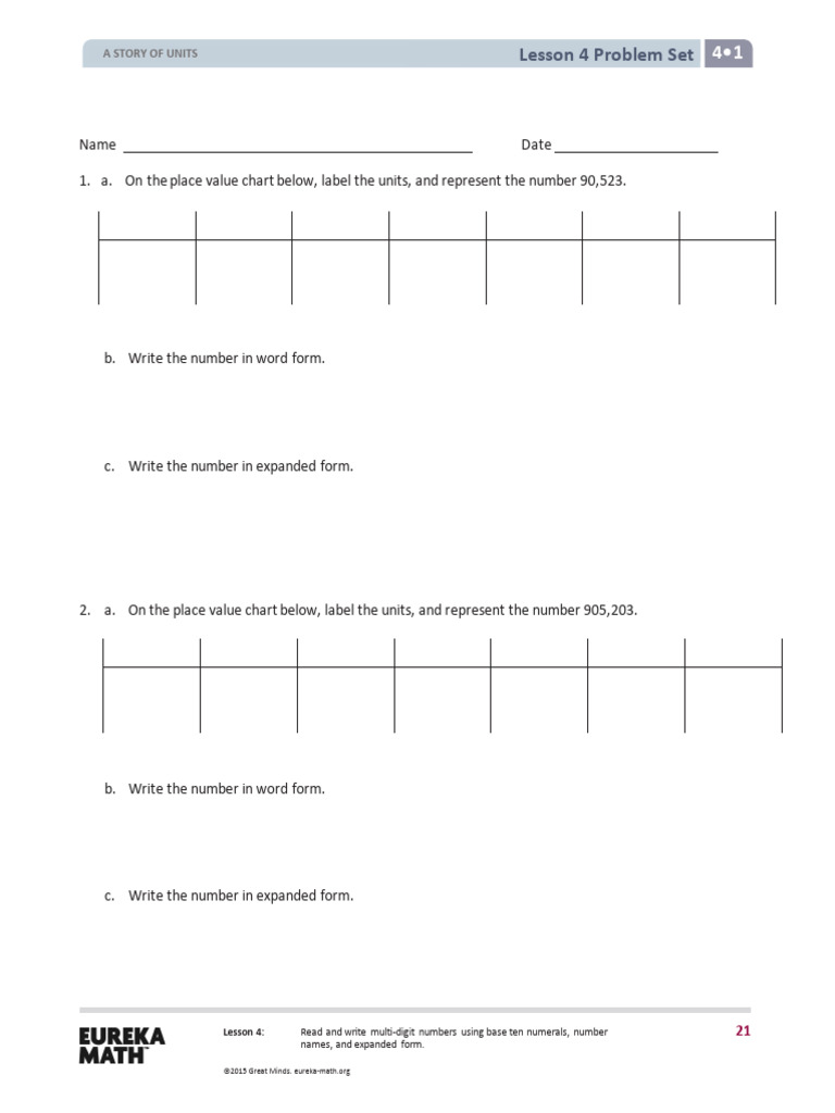 Fir? Akinfe - Module 1 Topic A Lesson 4 - Problem Set | PDF