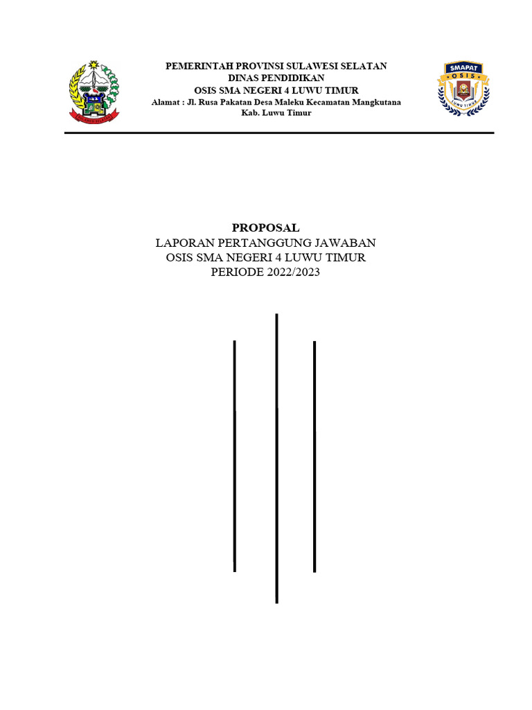 Proposal LPJ Osis Actforious | PDF | Kesehatan Holistik