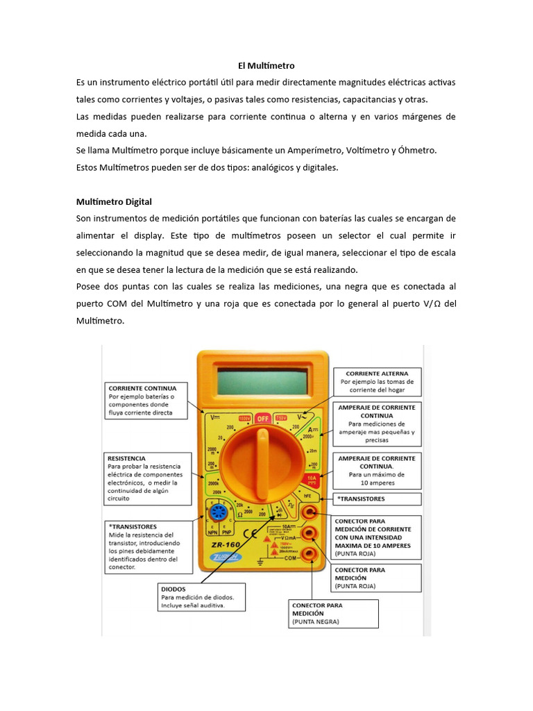 El Multímetro | PDF | Bienes manufacturados | Electrónica