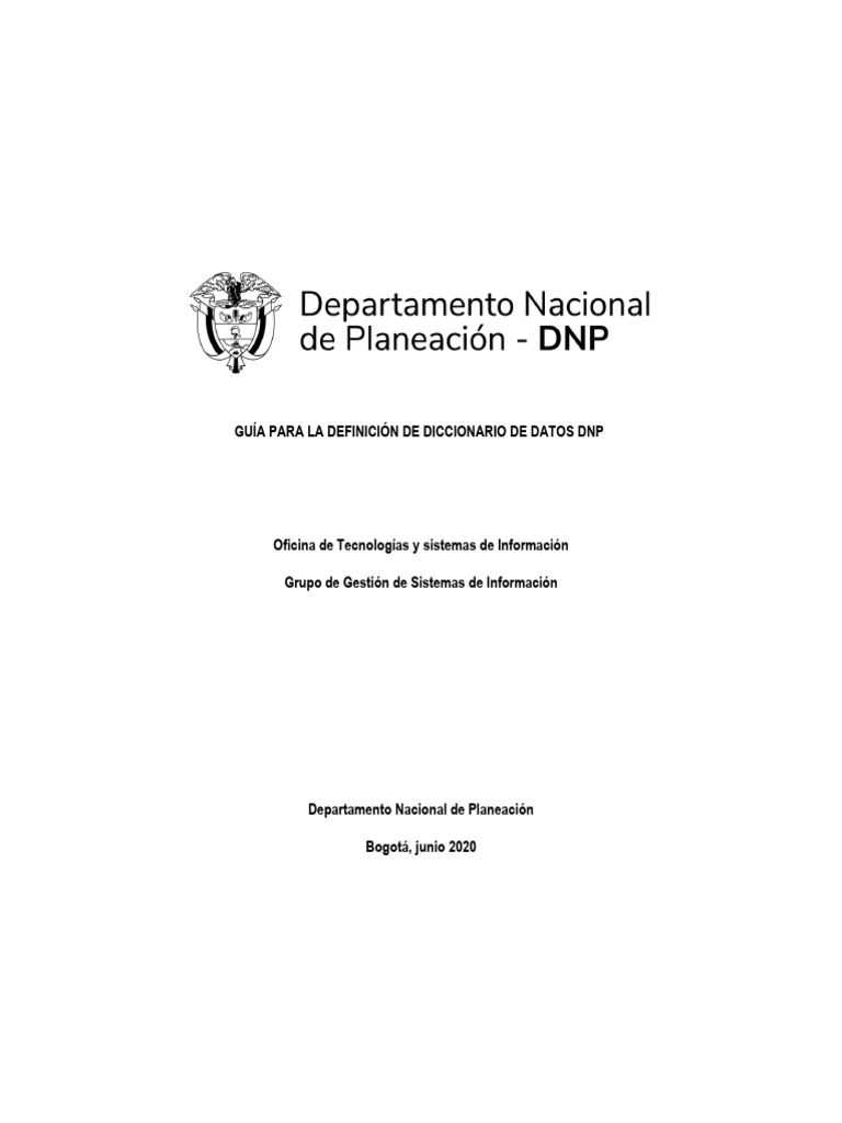 Diccionario De Datos Pdf Bases De Datos Gestión De Datos 6711