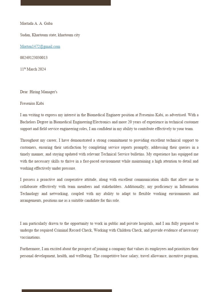 Covering Letter | PDF