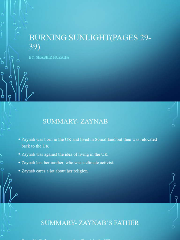Burning Sunlight(Pages 29-39) | PDF