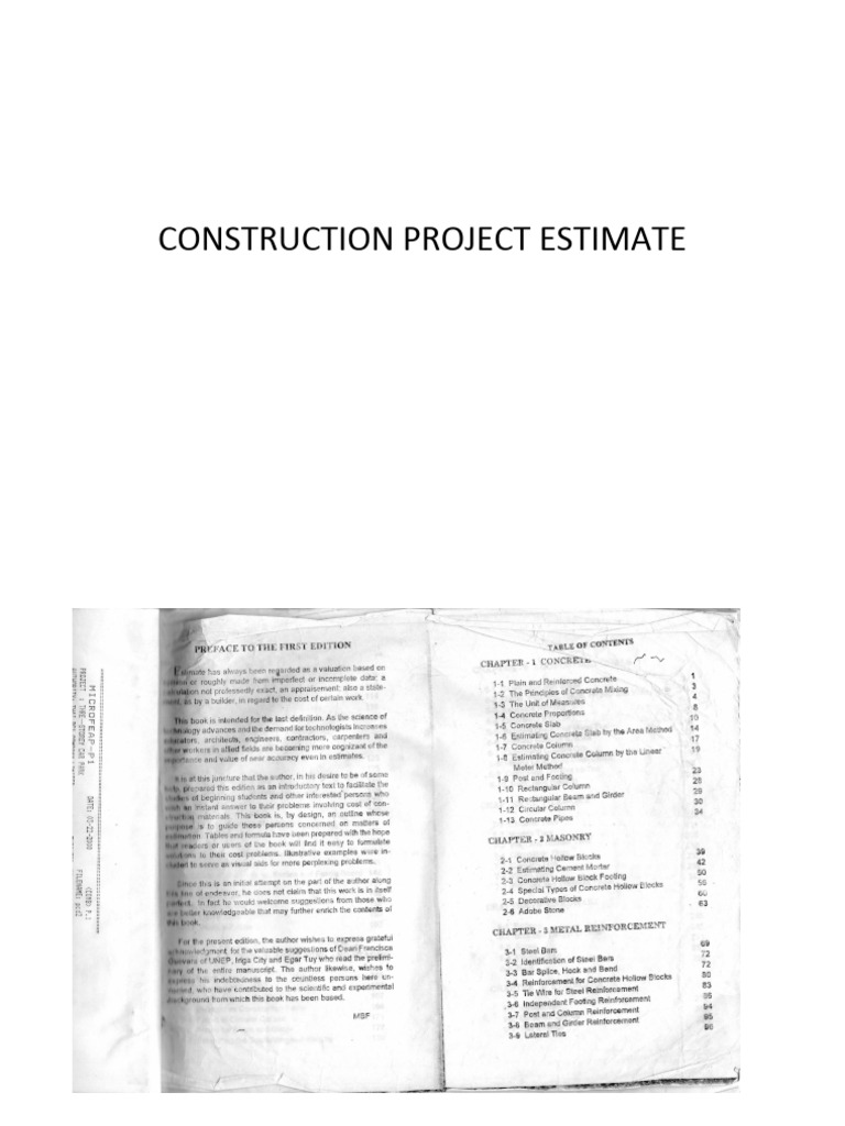 Construction Project Estimate | PDF