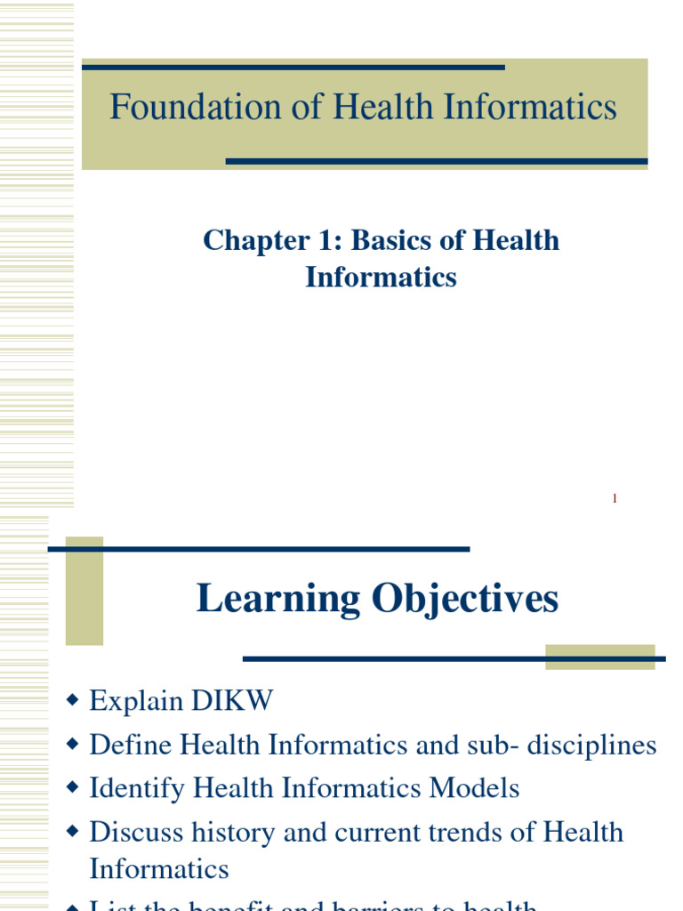 Basics of Health Informatics-Compressed | PDF | Health Informatics | Electronic Health Record