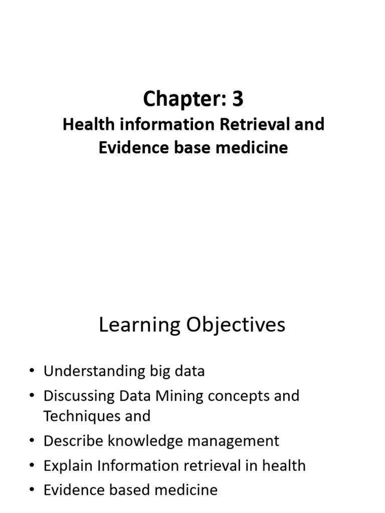 Health Information Retreival and Evidence Based Practice | PDF | Big Data | Information Retrieval