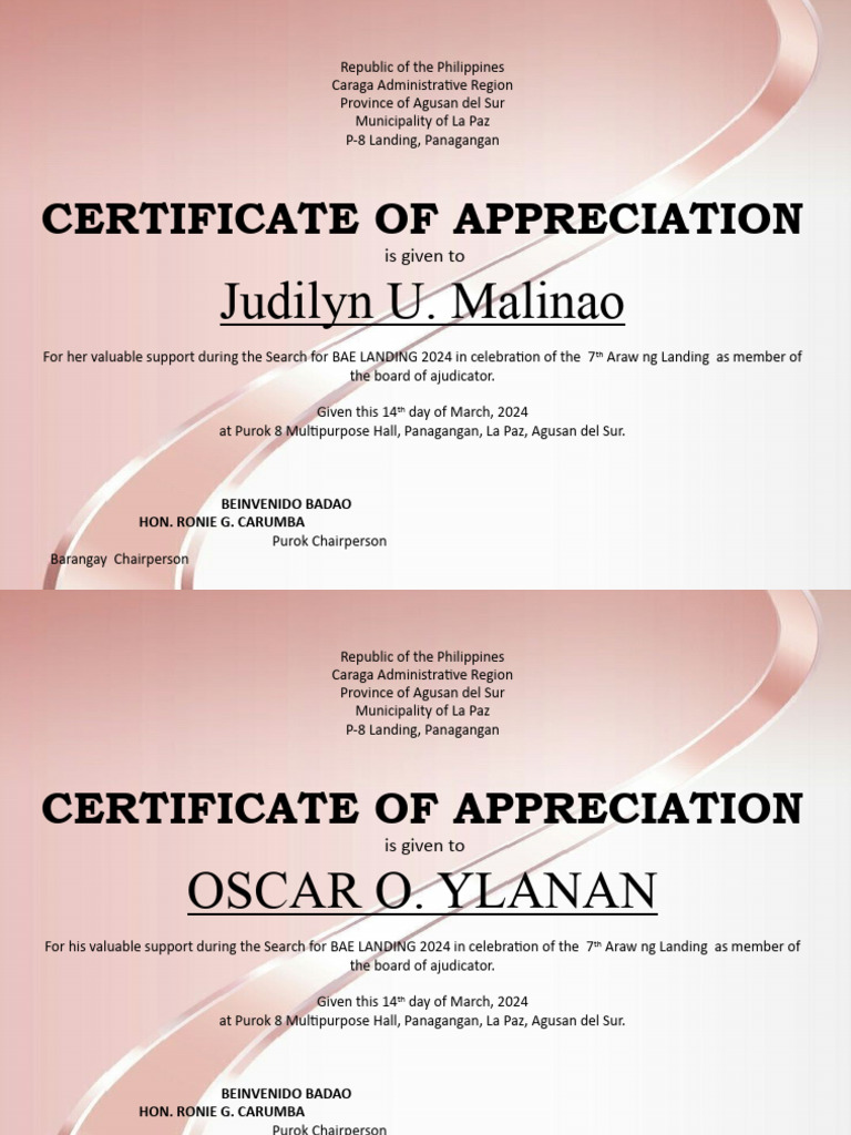 Certificate Judges | PDF
