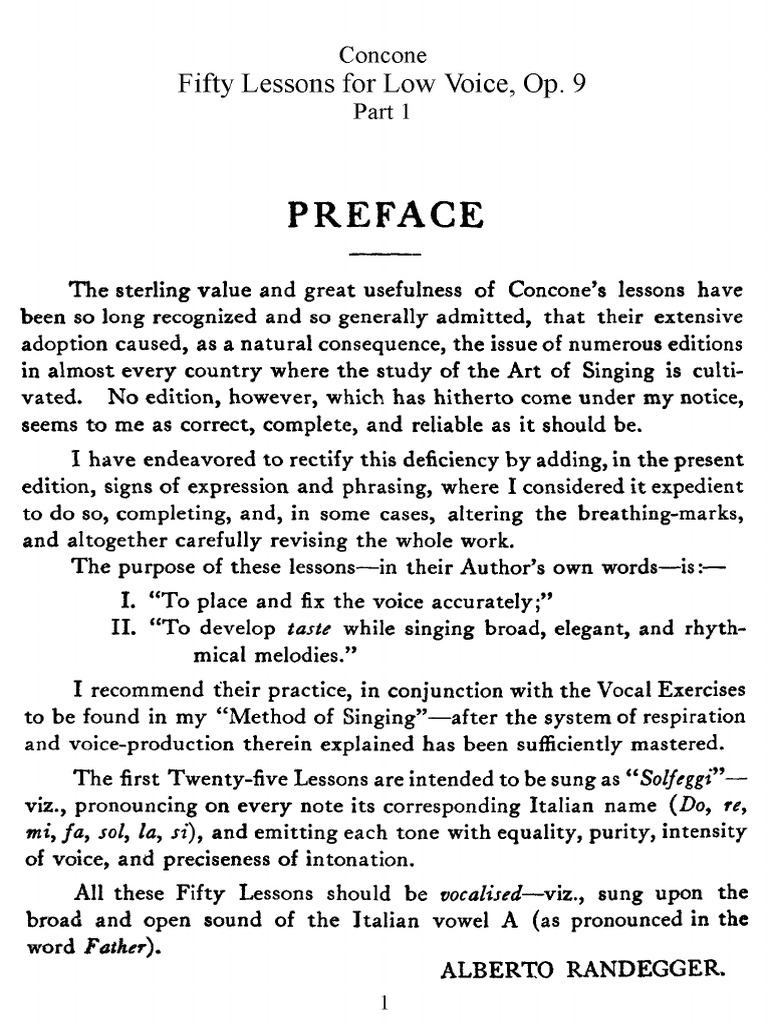 Concone - Low Voice | PDF