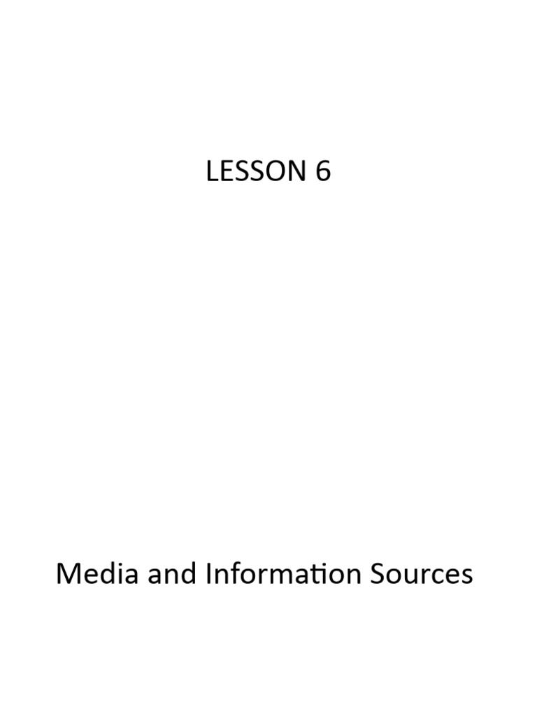 MIL Media Information Sources | PDF | Accuracy And Precision | Information