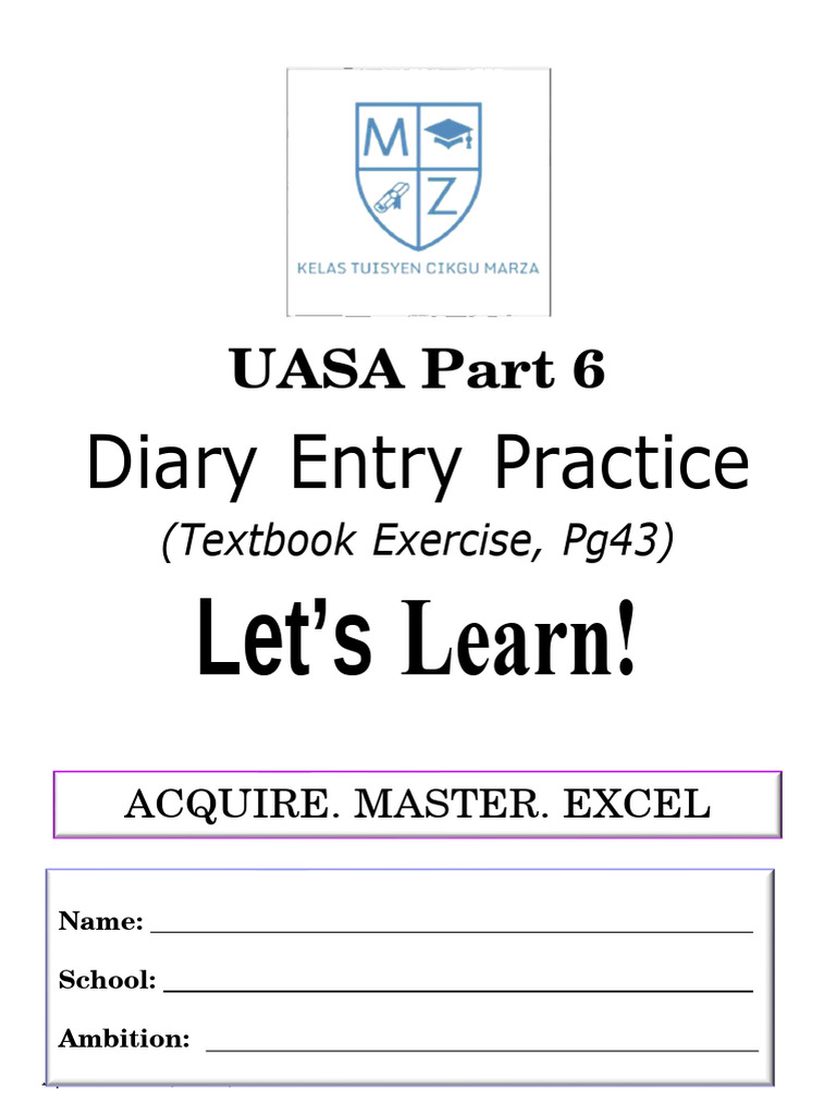 Year 4 Diary Entry Practice | PDF | Grammatical Tense | Verb