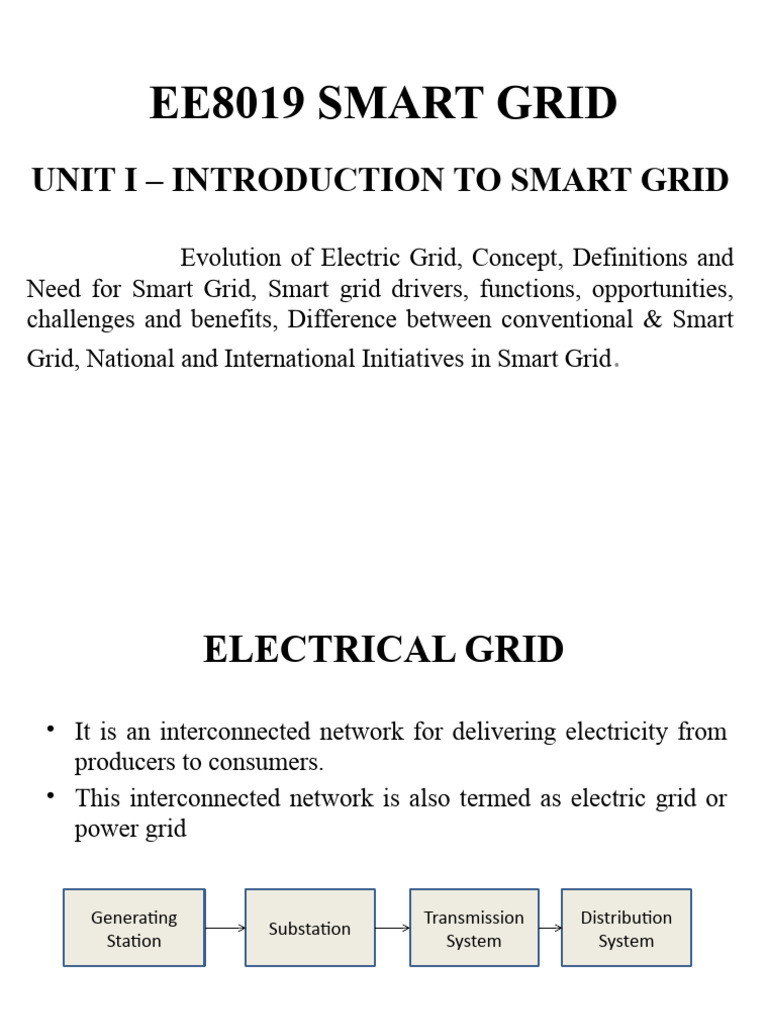 Overview of Smart Grid Concepts | PDF | Smart Grid | Electrical Grid