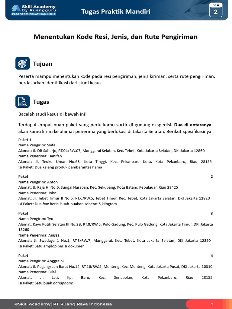 Optimasi Rute dan Kode Resi Pengiriman | PDF