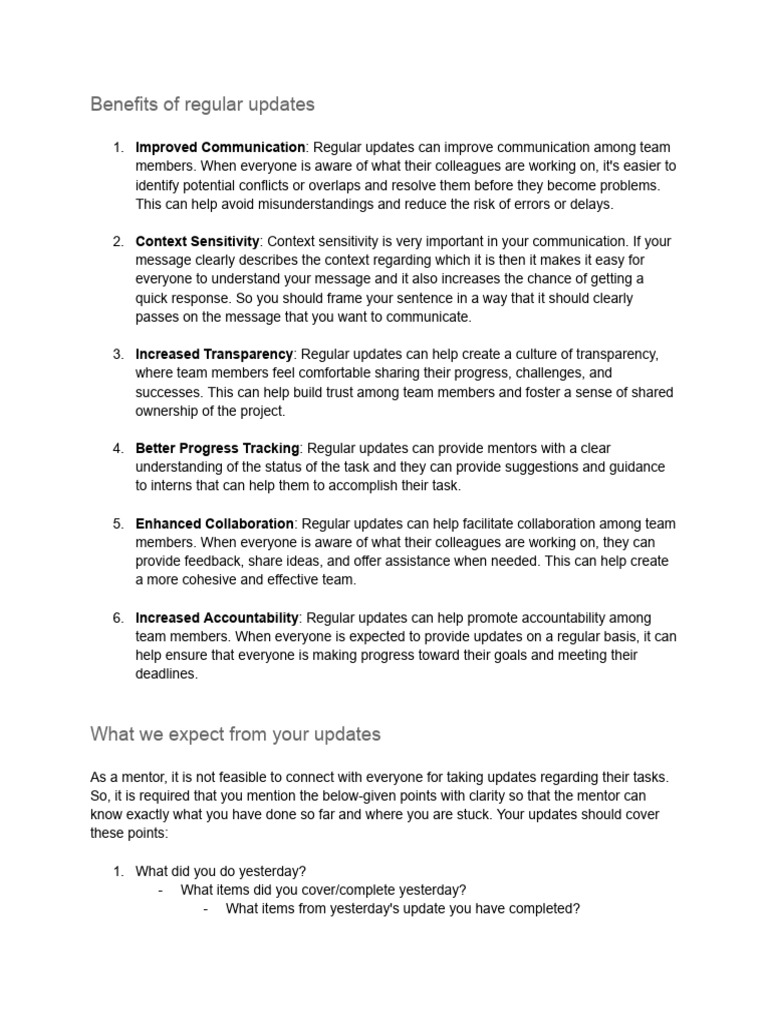 Posting regular updates | PDF | Communication | Human Communication