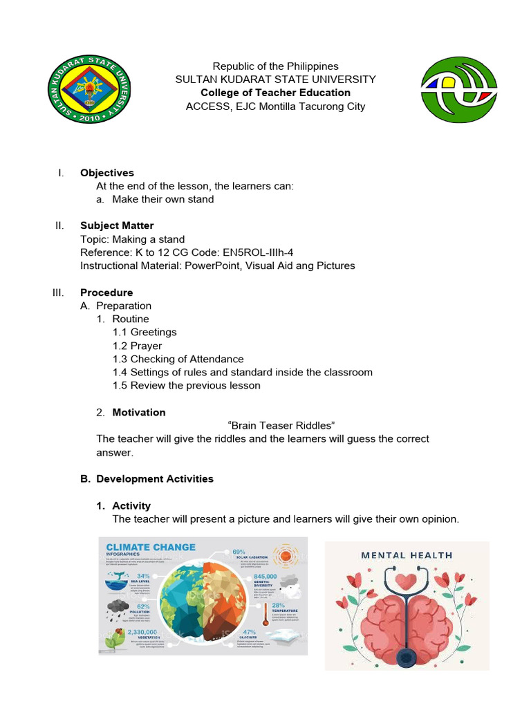 Making A Stand | Download Free PDF | Learning | Experience