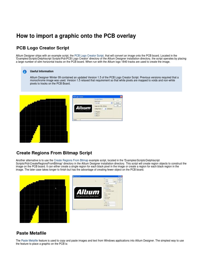 Importing Graphics to PCB Overlays | PDF | File Format | Software