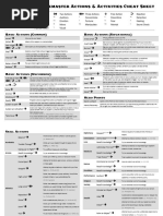 Cheat Sheet: Actions and Activities in Pathfinder Second Edition | PDF ...