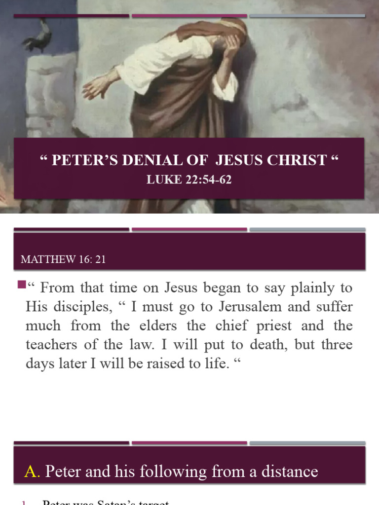 Peter's Denial of Jesus Explained | PDF | Saint Peter | Jesus