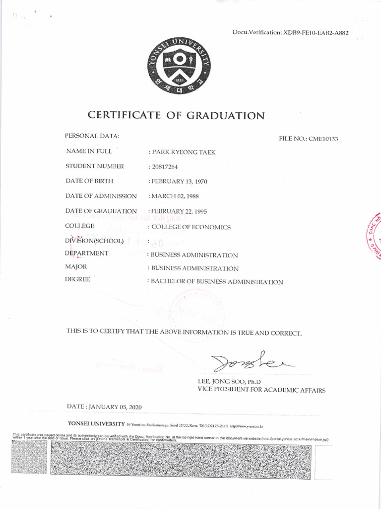 Certificate: of Graduation | PDF