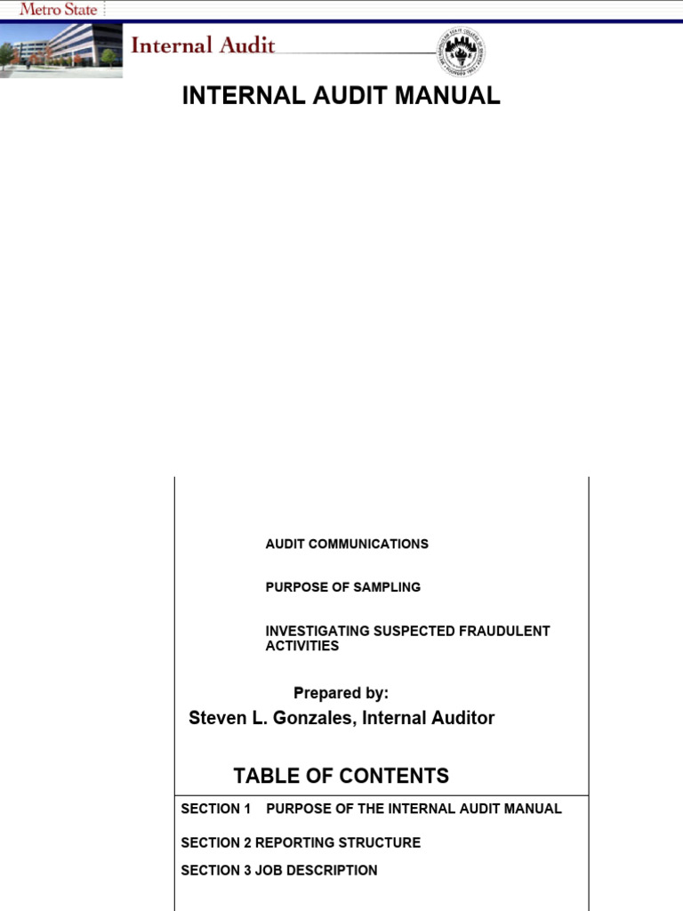Internalauditmanual New | PDF | Internal Audit | Audit