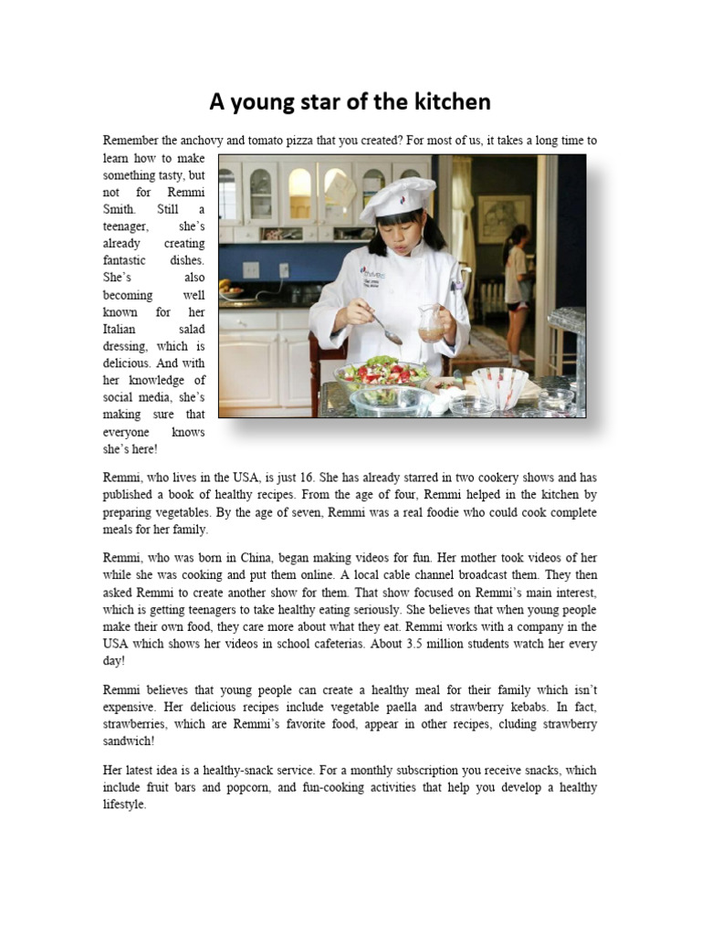 A Young Star of The Kitchen | PDF