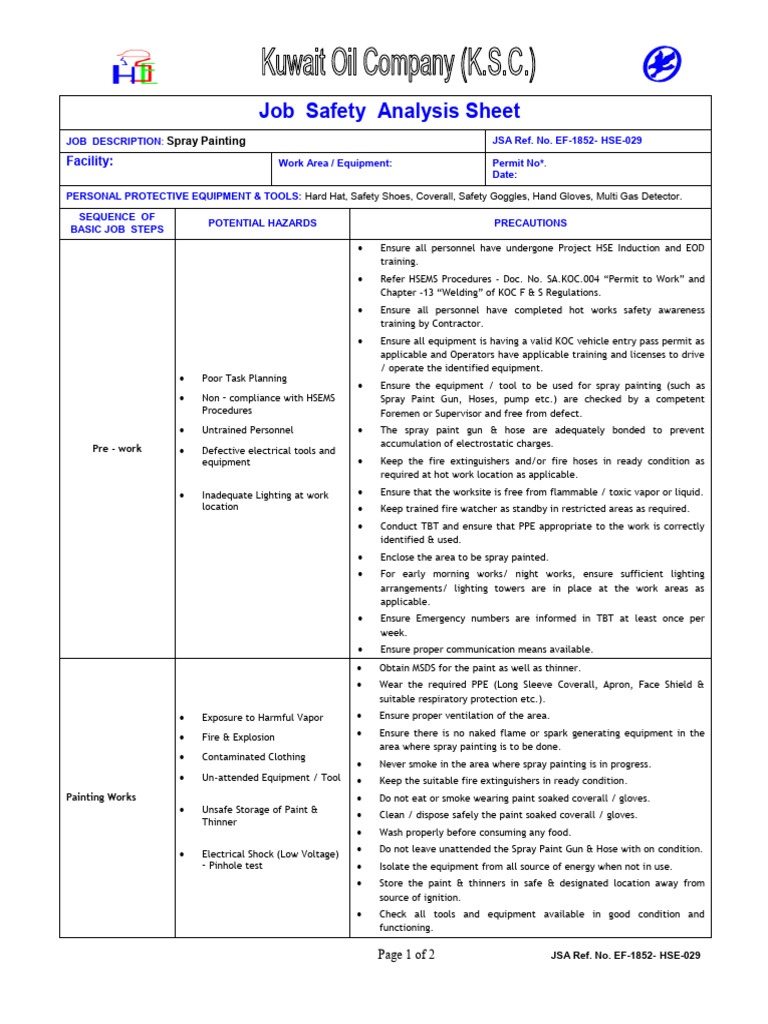 Spray Painting | PDF | Personal Protective Equipment | Occupational ...