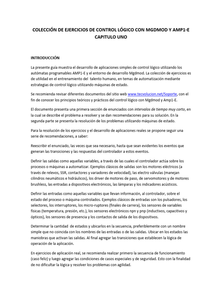 Ejercicios de Control Logico Con Mgdmod Cap - Uno - Compressed | PDF ...
