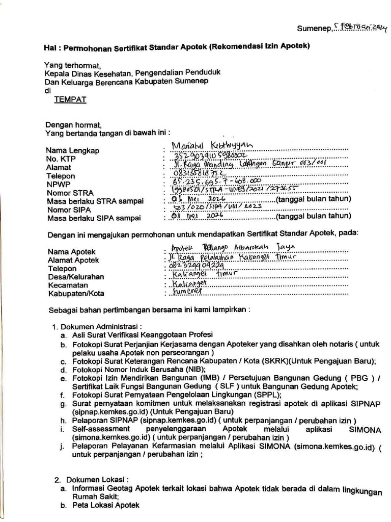Permohonan Sia | PDF