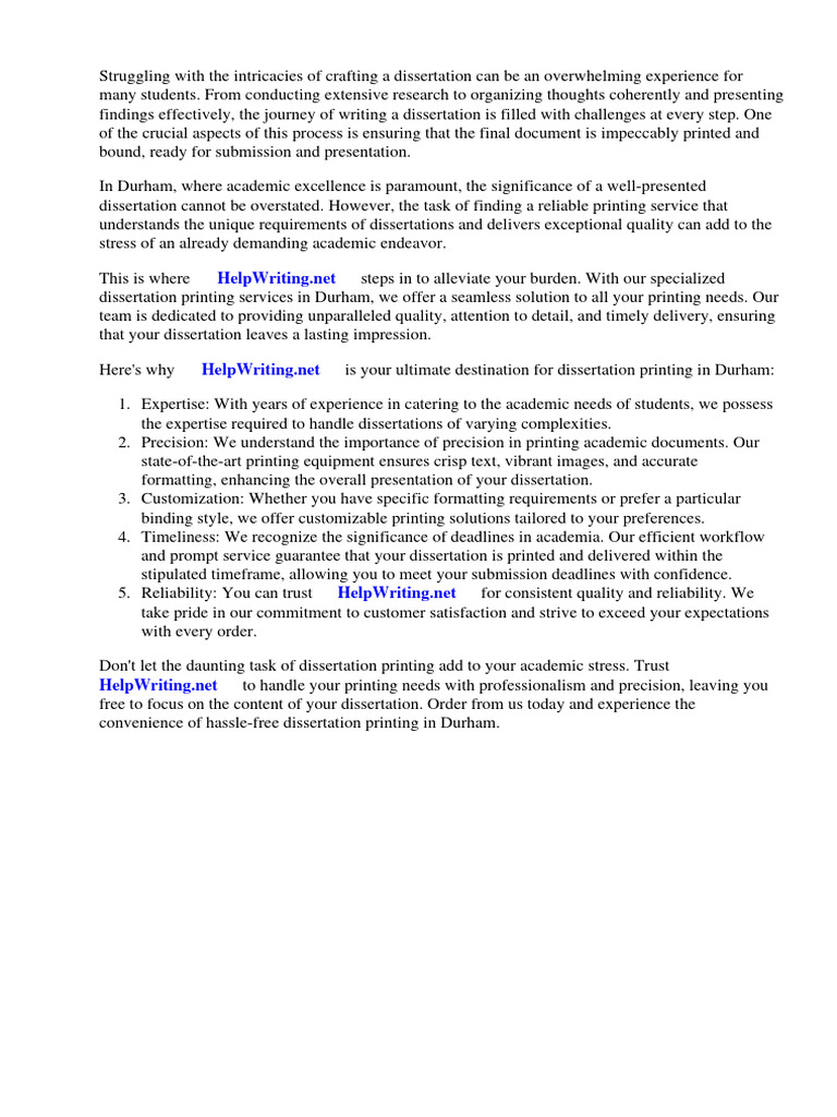 Durham Dissertation Printing | PDF | Thesis | Leadership