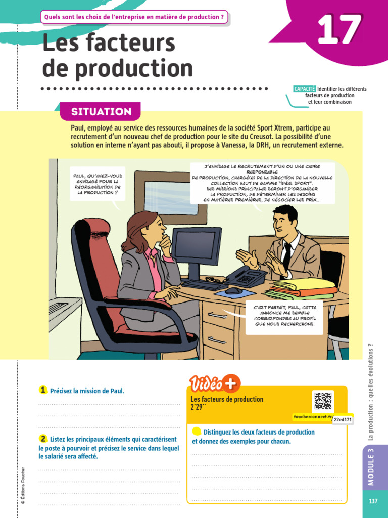 Facteurs de production : définitions et exemples | PDF | Recrutement ...