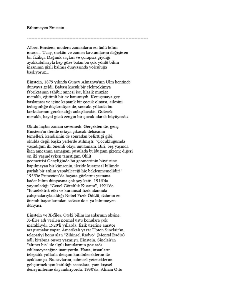 Einstein | PDF