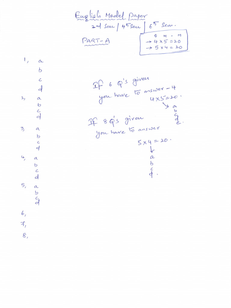 English QP Pattern | PDF