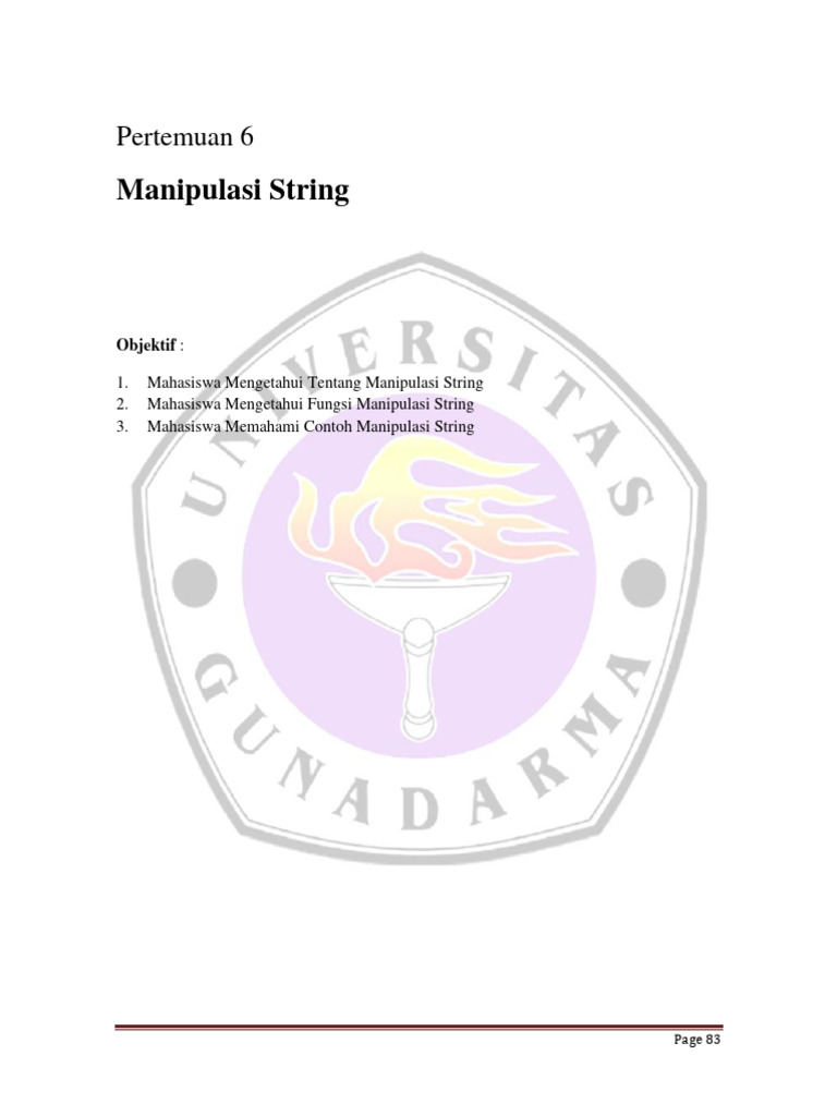 Pert 6 - Manipulasi String | PDF