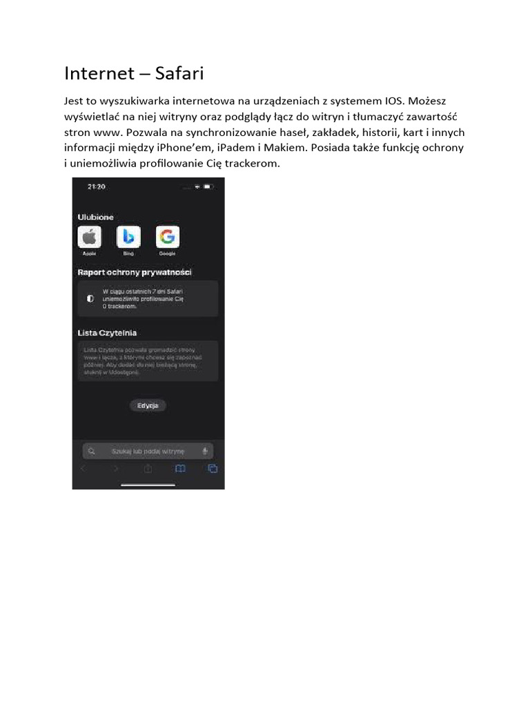 Internet - Safari | PDF