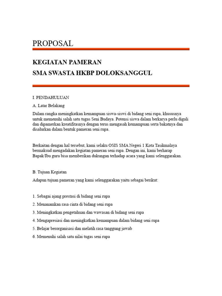 Proposal SBD | PDF | Seni