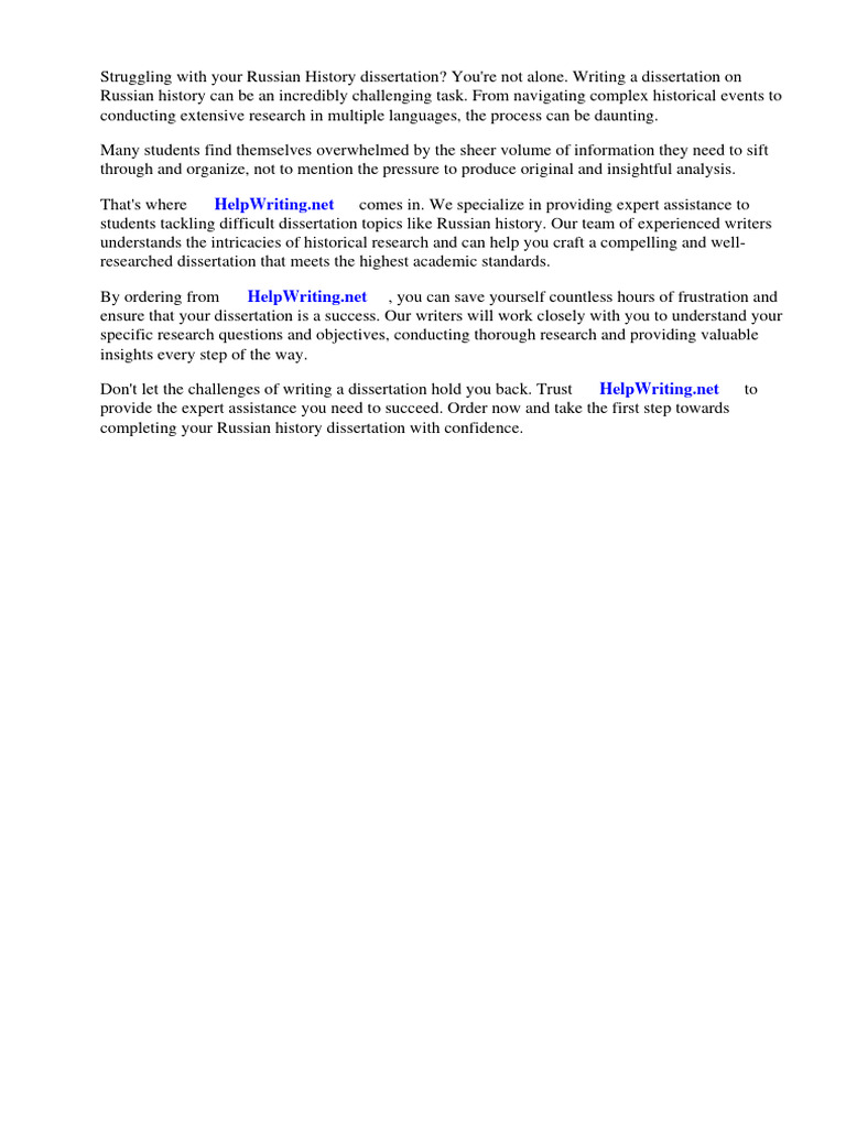 Expert Help for Russian History Dissertations | PDF | Nicholas Ii Of ...