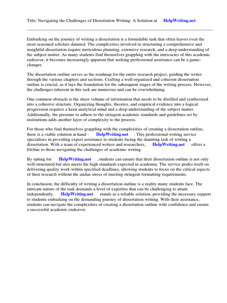 Dissertation Outline Template | PDF | Thesis | Citation