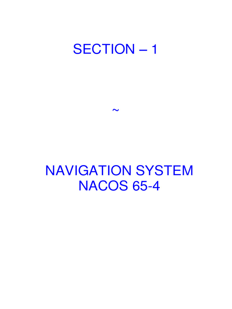 Box 1 Ref No 1 SES Drwgs & Ops Inst Nav Sys, Pilot NACOS 65-4 | PDF ...
