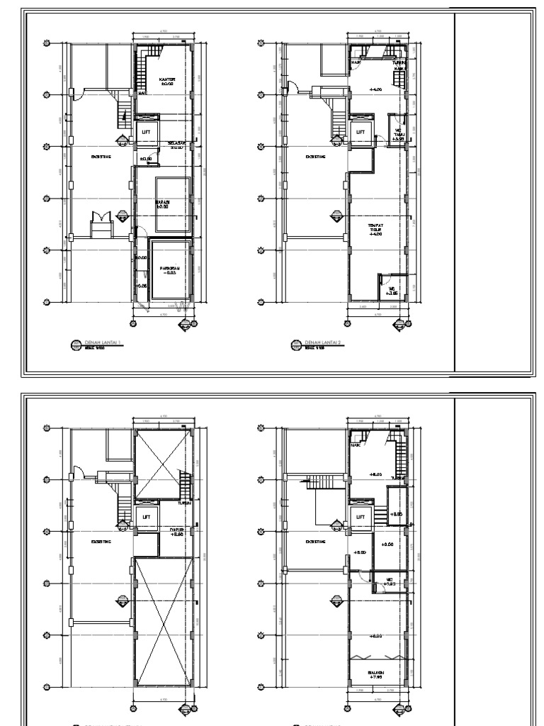 Denah dan Potongan Workshop Proklamasi | PDF